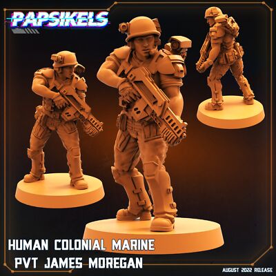 Human Colonial Marine - PVT James Moregan | DnD Miniatures | Tabletop ...