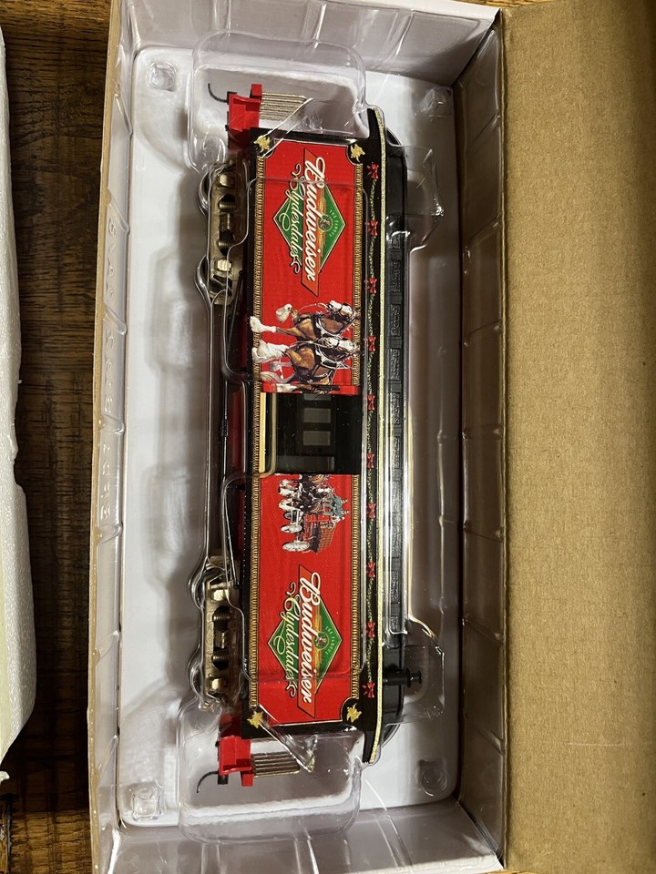 Hawthorne Village Budweiser Holiday Express Train Set. | eBay