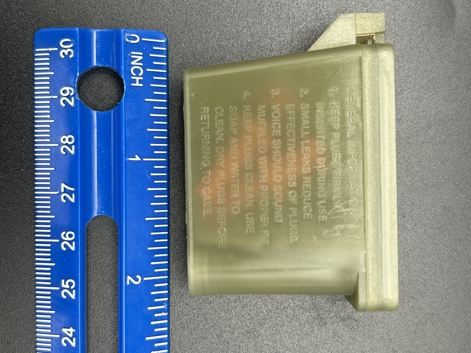 Military Issue Ear Plugs with Case & Chain - Army & Marine Corps Ear ...