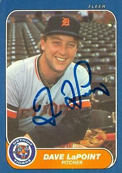 Dave LaPoint autographed Baseball Card (Detroit Tigers) 1986 Fleer #U-64 | eBay
