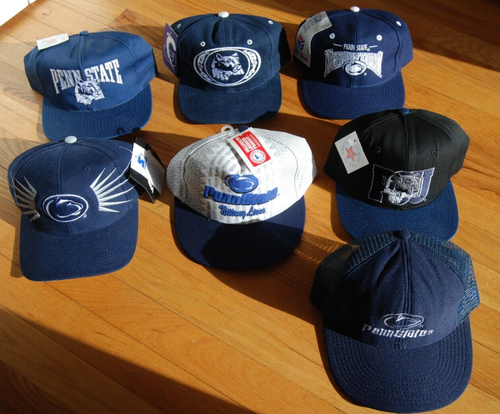 Penn State Hats / Baseball Type Caps Lot Of 7 (6 with Tags) 1 Starter ...