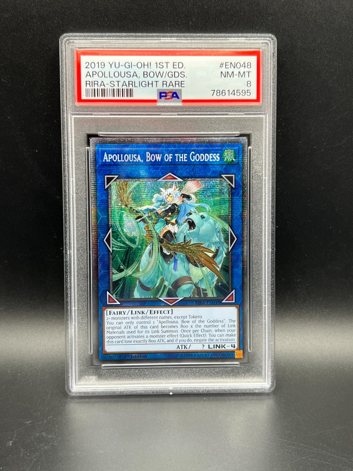 Yugioh PSA 8 NM-MT Apollousa, Bow of the Goddess RIRA-EN048 Starlight ...