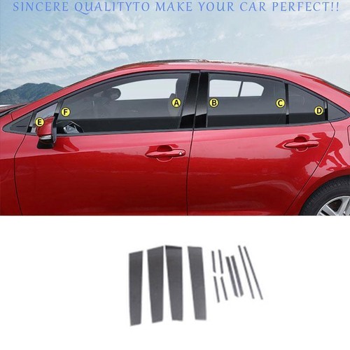 For Toyota Corolla 2020-24 Bright black Steel Window Center BC Pillar ...
