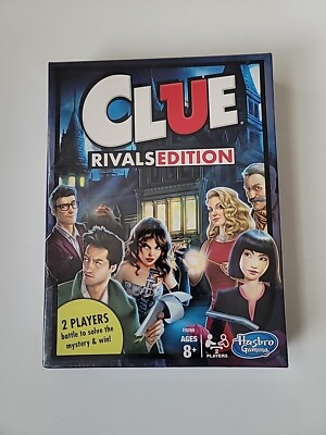 Hasbro Clue Rivals Edition Board Game 2 Player 8+ Factory Sealed - New ...