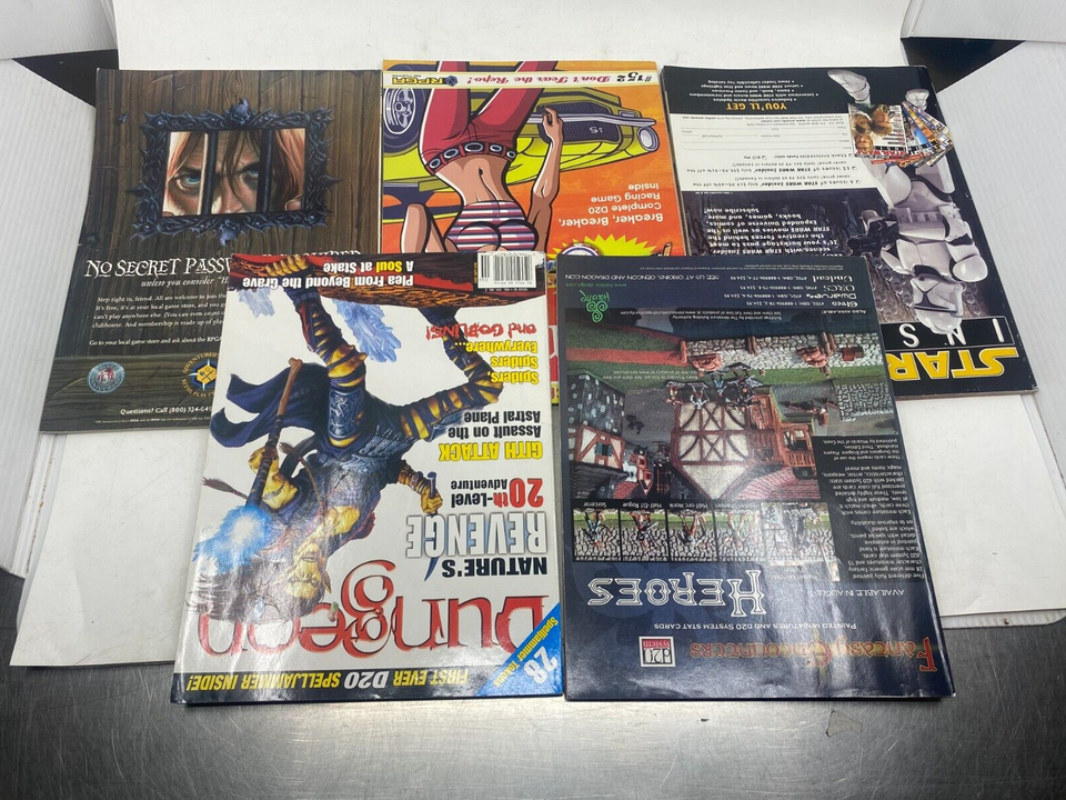 Lot of 5 Vintage 2000s DRAGON Magazines Fantasy Dungeons & Dragons RPG ...