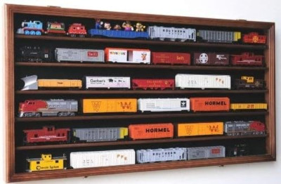 HO Scale Model Train Display Case Cabinet Wall Rack W/98% UV Protection ...
