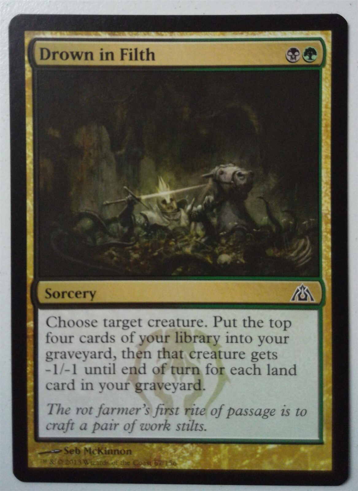 Drown in Filth *Common* Magic MtG x1 Dragon's Maze SP | eBay