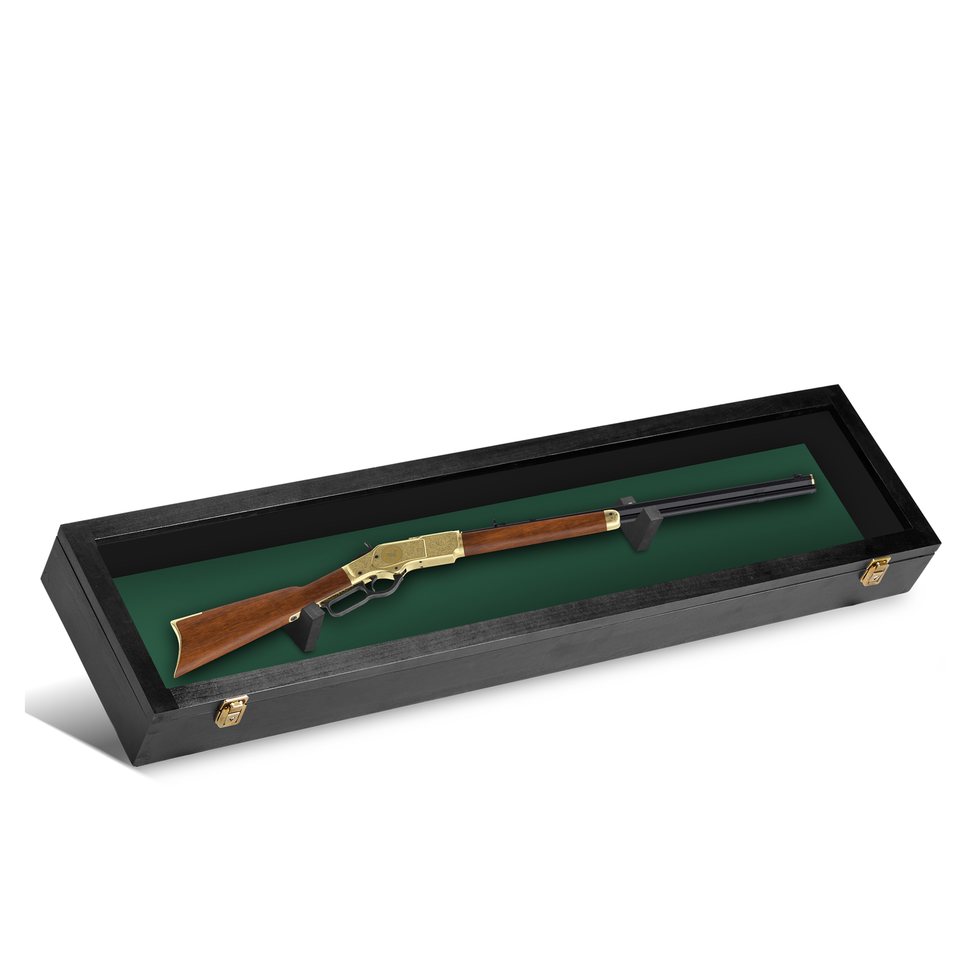 Rifle Display Case - Lockable Case - basswood Case - 100% UV protection ...