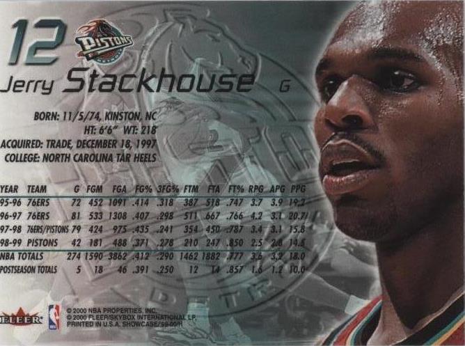 1999-00 Flair Showcase - Jerry Stackhouse #12 for sale | eBay