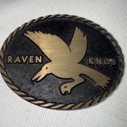 !VTG!1980's CAMP RAVEN KNOB Belt Buckle,DYNABUCKLE MFG, Provo, Utah ...