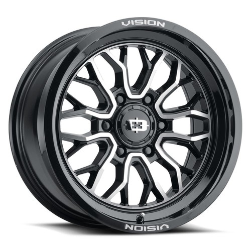 Vision Off-Road 402 Riot 20X12 -51 Gloss Black Machined Wheel 6x135 ...