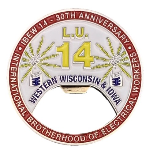 IBEW Local Union 14 Iowa & Fall Creek, Wisconsin Challenge Coin ...