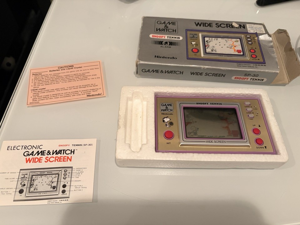 Rare Nintendo Game & Watch - Snoopy Tennis Handheld Console with Box | eBay