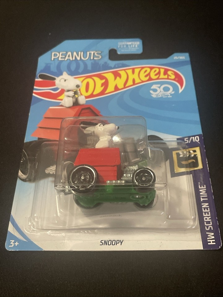 HOT WHEELS 50TH ANNIVERSARY~HW SCREEN TIME~PEANUTS~SNOOPY HOT ROD DOG ...