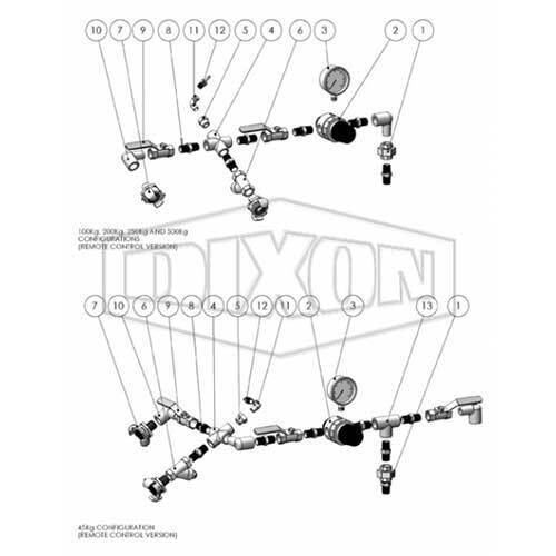 Dixon Anfo Loader Spare Part Sub Assembly Cross BSP Stainless Steel | eBay