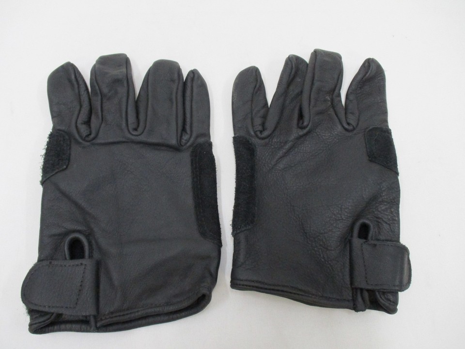 US MILITARY BLACK LEATHER RAPPEL GLOVES FAST ROPE XXLARGE XXL LIGHT ...