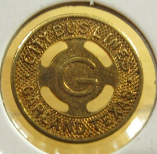 1947 City Bus Lines Garland, TX Transit Bus Token - Texas | eBay