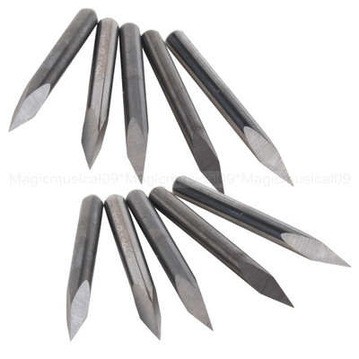 10x Carbide Steel 30 Degree 1/8" CNC Router Triangular Pyramid ...