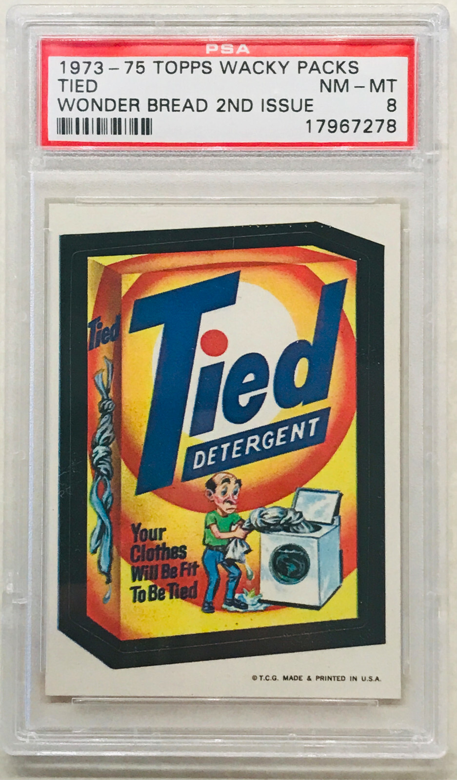 1973-75 Topps® WACKY PACKAGES Wonder Bread 2nd Issue - "TIED Detergent ...