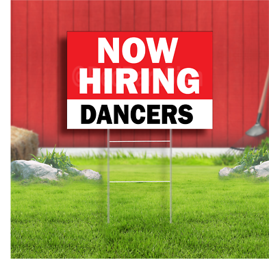 Now Hiring Lawn Signs Custom Gold And Grey Hiring Lawn Sign 24 In.