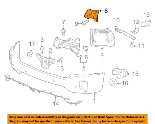 GM OEM 14-19 Sierra 1500 Front Bumper Bumper Components-Bumper Bracket ...