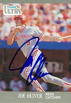 Joe Oliver autographed Baseball Card (Cincinnati Reds) 1991 Fleer Ultra ...