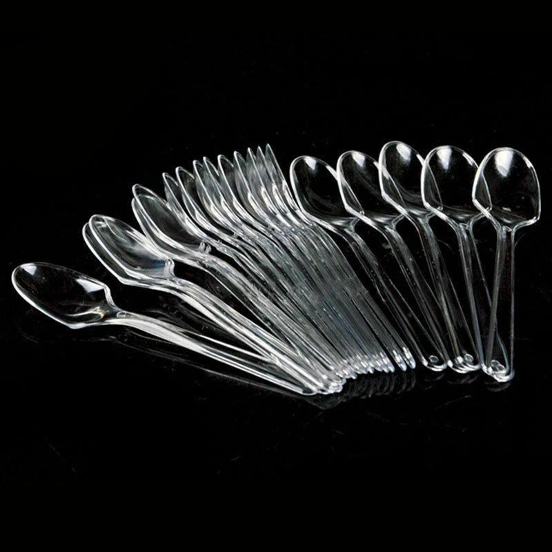 Clear Plastic Mini Spoons