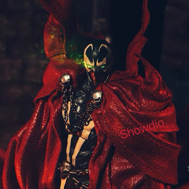 1/12 Custom Deluxe Red Wired Cape Set for 6'' Mcfarlane Spawn Figure（No ...
