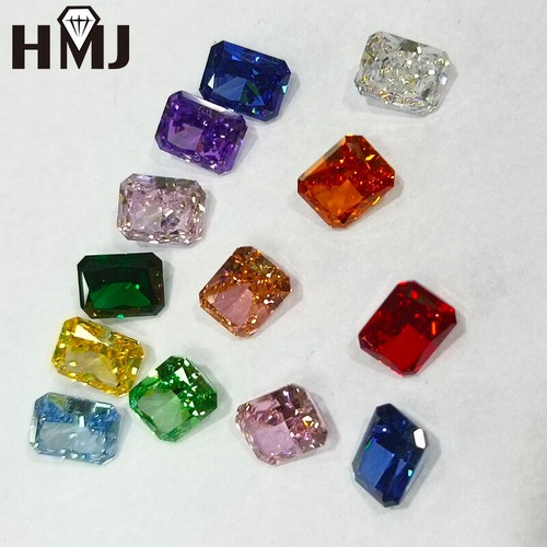 Crush Ice Cutting Radiant Cut 5A Cubic Zirconia Loose AAAAA CZ Stone ...