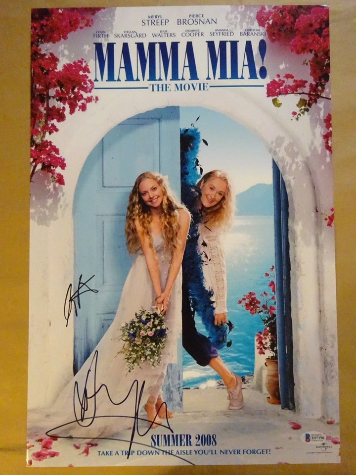 Mamma Mia The Movie 12"X18" Photo Signed By Dominic Cooper Colin Firth ...