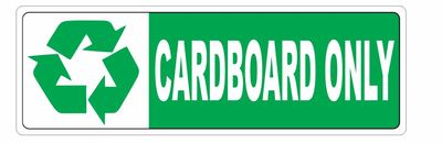 Recycle Cardboard Only Sticker D3668 | eBay