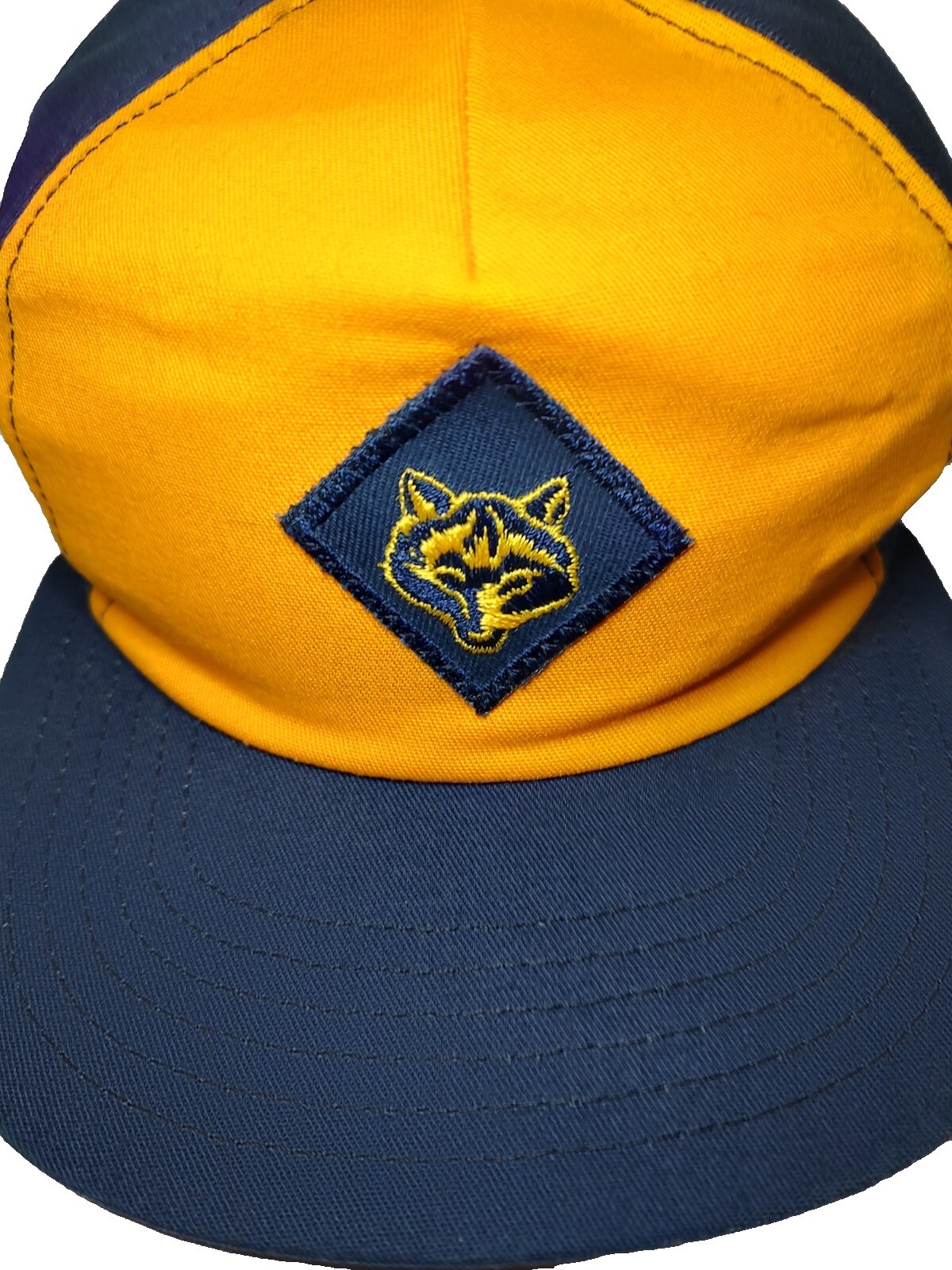 Cub Scout Wolf Rank Cap M/L Blue and Yellow Hat & Neckerchief Scarf BSA ...
