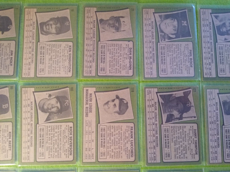 1971 Topps Baseball Cards- Lot of 50 Cards. | eBay