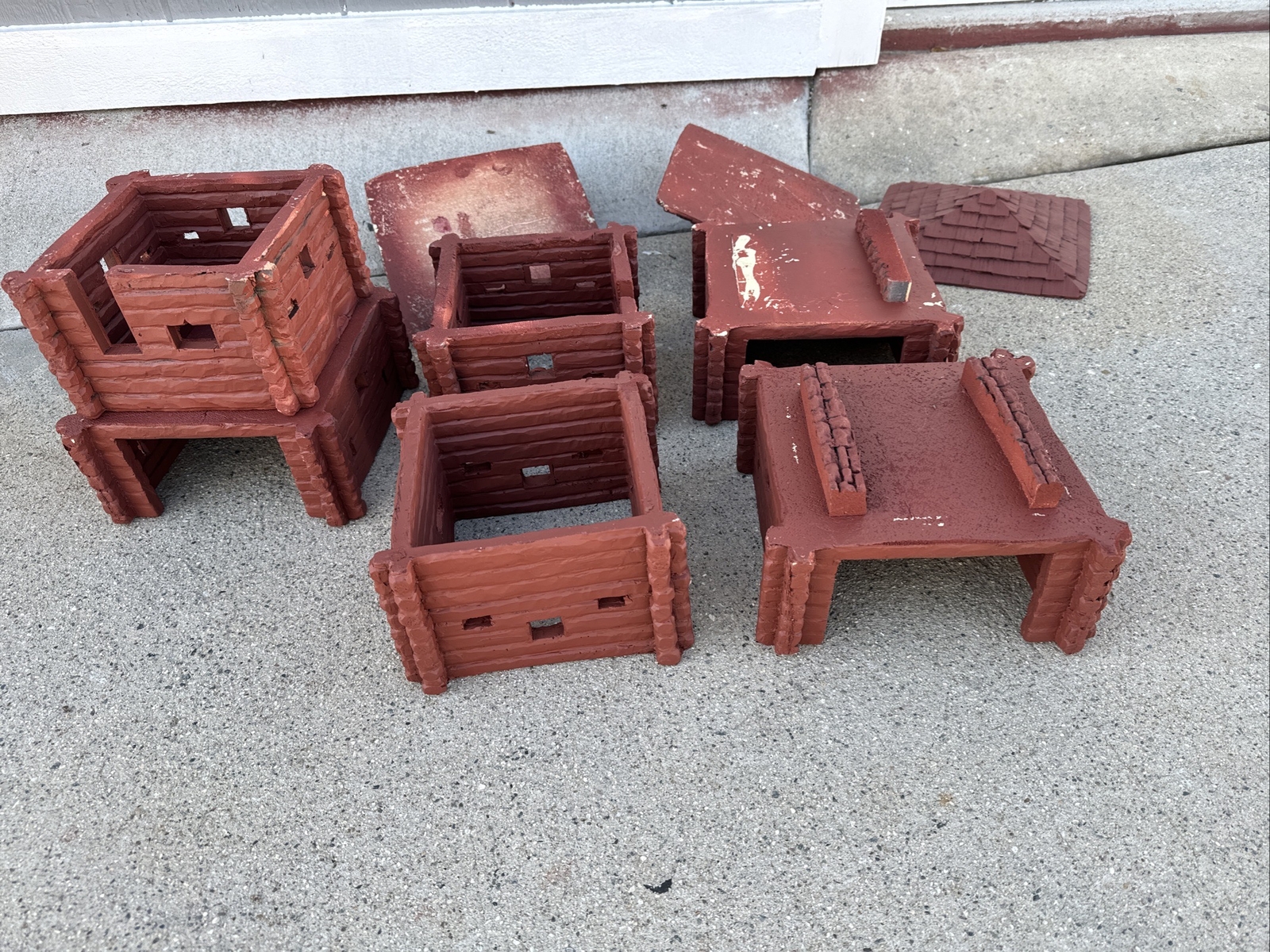 Vintage Marx Conte Barzso House war Buildings Fort Apache Play Set | eBay