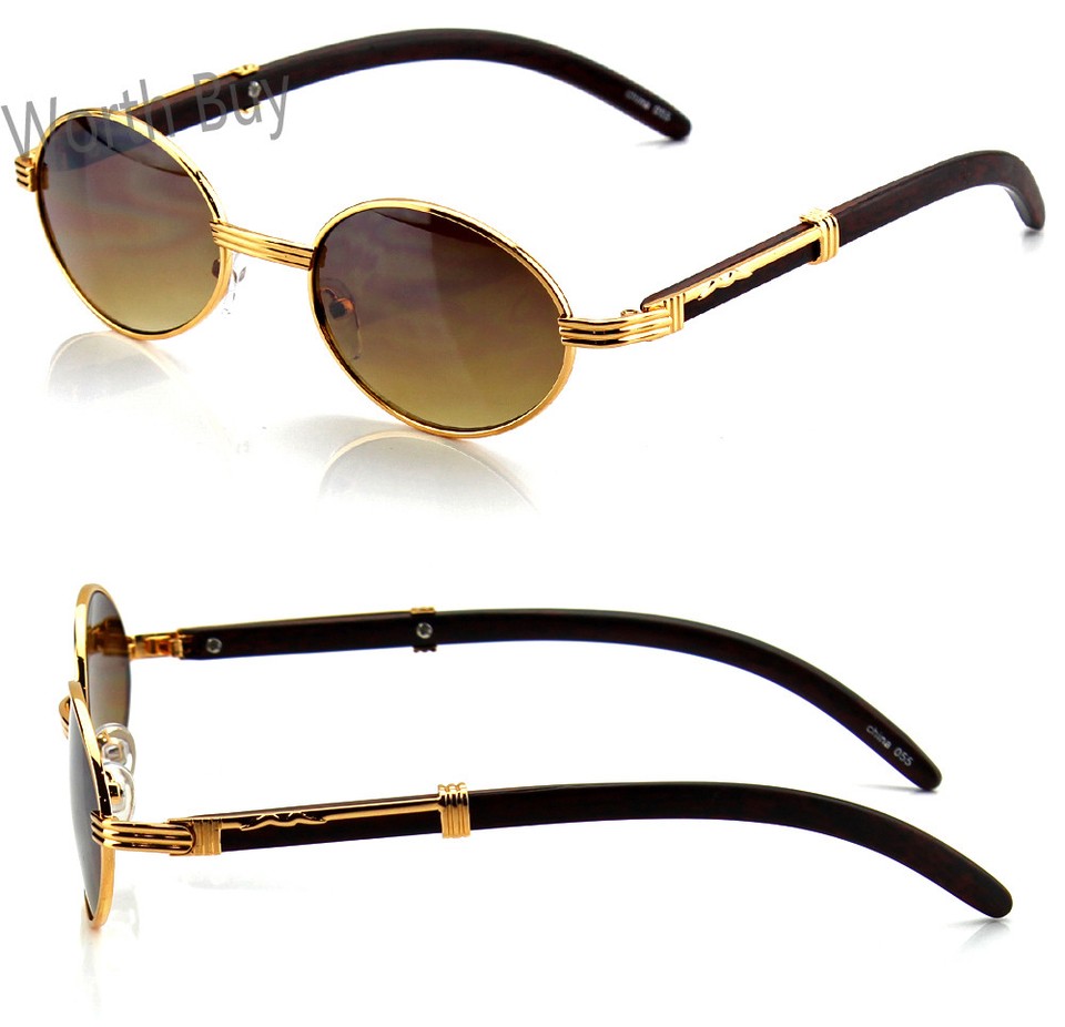 New Mens Womens Fashion Oval Sunglasses Vintage Retro Buffs Designer ...