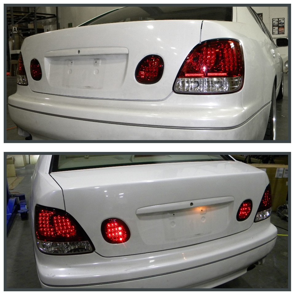Red Fits 1998-2005 Lexus GS300 400 430 LED Tail Lights Brake Lamps Left ...