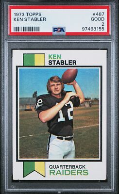 1973 TOPPS #487 KEN STABLER ROOKIE RC PSA 2 | eBay