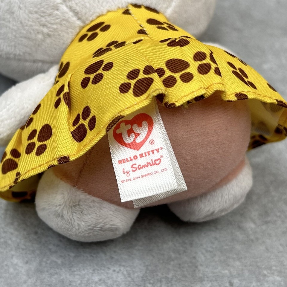 TY Hello Kitty 6" Plush Toy Stuffed Animal with Money Paw Dress Pet Bow ...