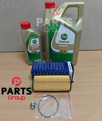 FITS BMW 320D E90 2004-2011 SERVICE KIT 6L CASTROL OIL + BOSCH OIL ...