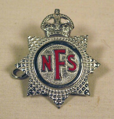 Vintage British NFS CAP BADGE - NATIONAL FIRE SERVICE - WW2 ERA Kings ...