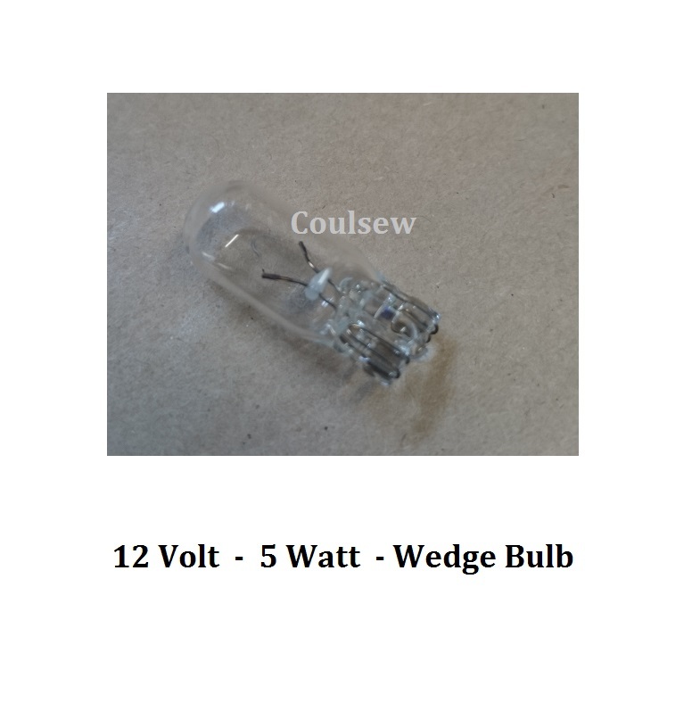 Sewing Machine Wedge Push in Light Bulb 12v 5w/12 volts 5 watts Fits ...