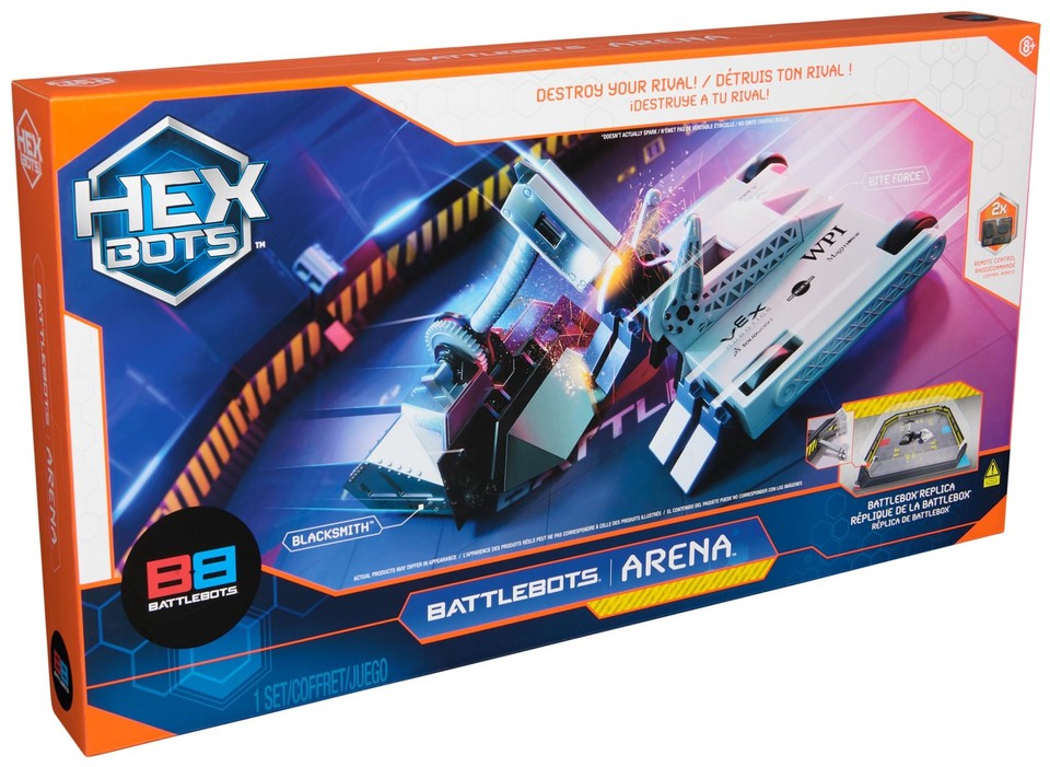 HEX BOTS BattleBots Arena Bite Force & Blacksmith Remote Control Robot ...