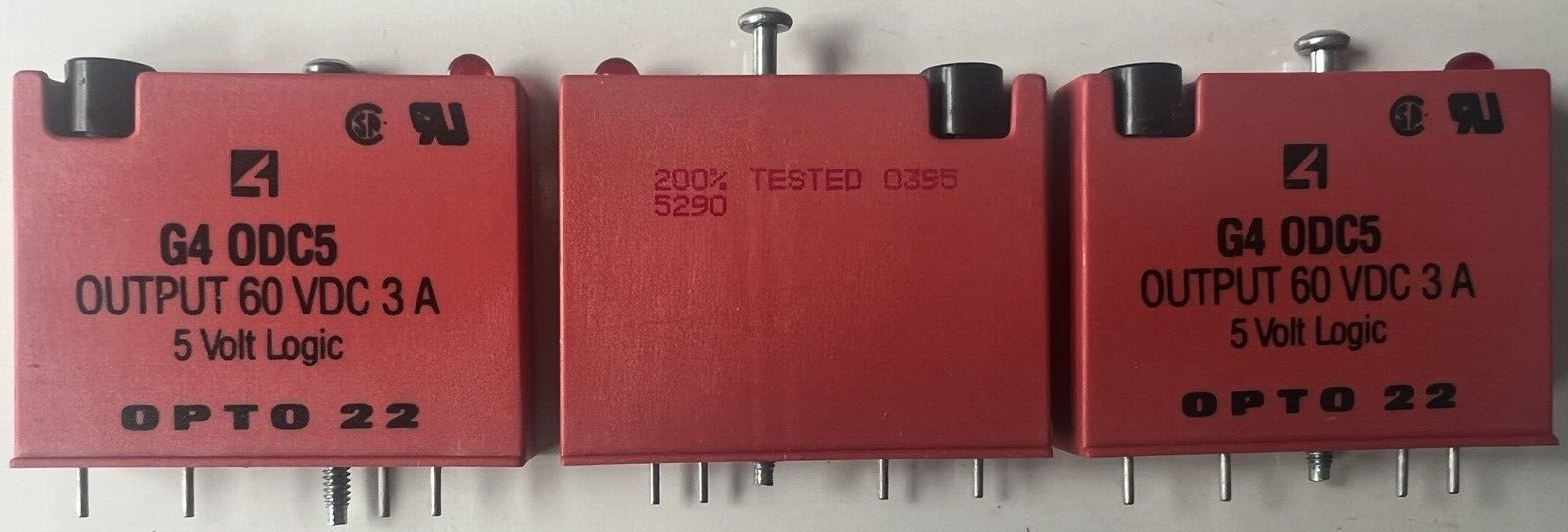 Lot of (3) OPTO 22 Digital I/O Modules G4 ODC5 Output 60VDC 3A 5V Logic ...