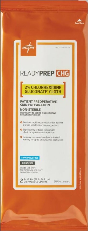 *3-Packs* Medline ReadyPrep CHG 2% Chlorhexidine Gluconate Cloth ...