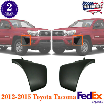 Front Bumper End Caps Set Textured Black For 2012-2015 Toyota Tacoma | eBay