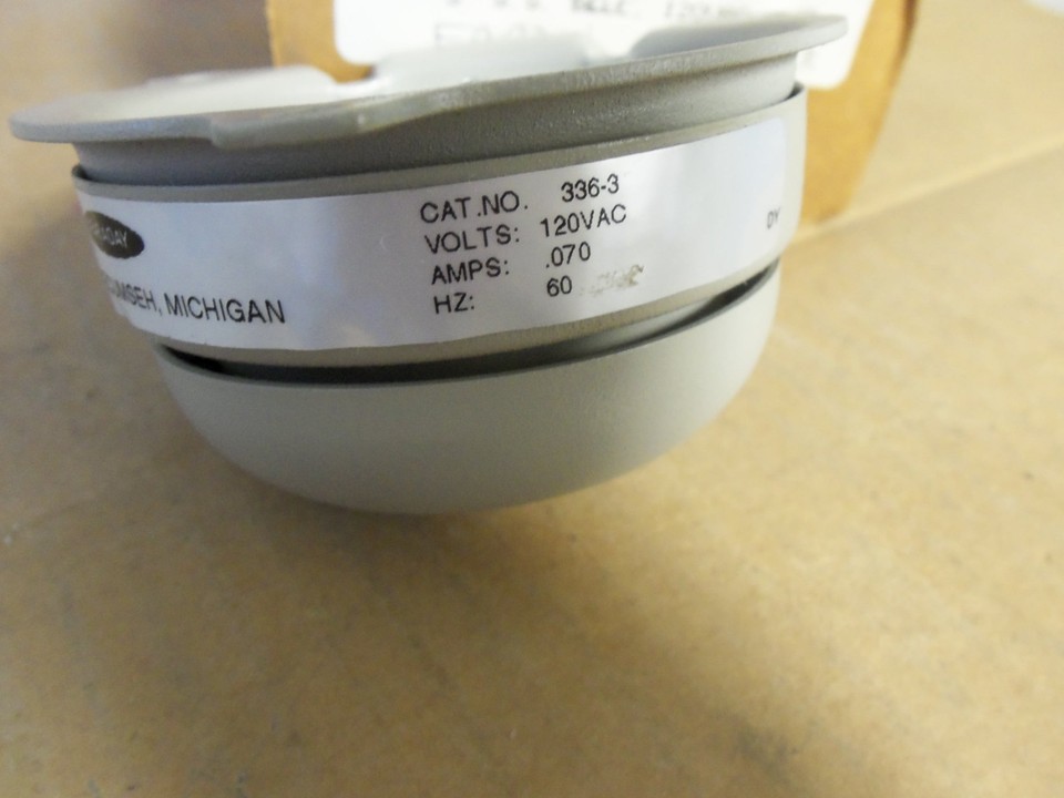 New Faraday Gray Fire Alarm Bell 3" 336-3 336-3-0-120-60 120 VAC ...