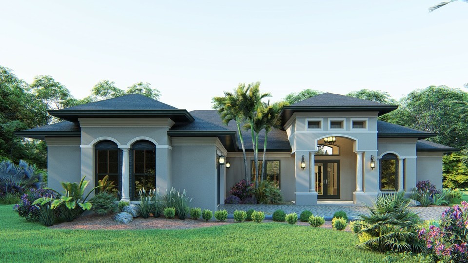 REVIT FILE BLUEPRINTS MEDITERRANEAN HOUSE PLAN ARCHUP #104M | eBay