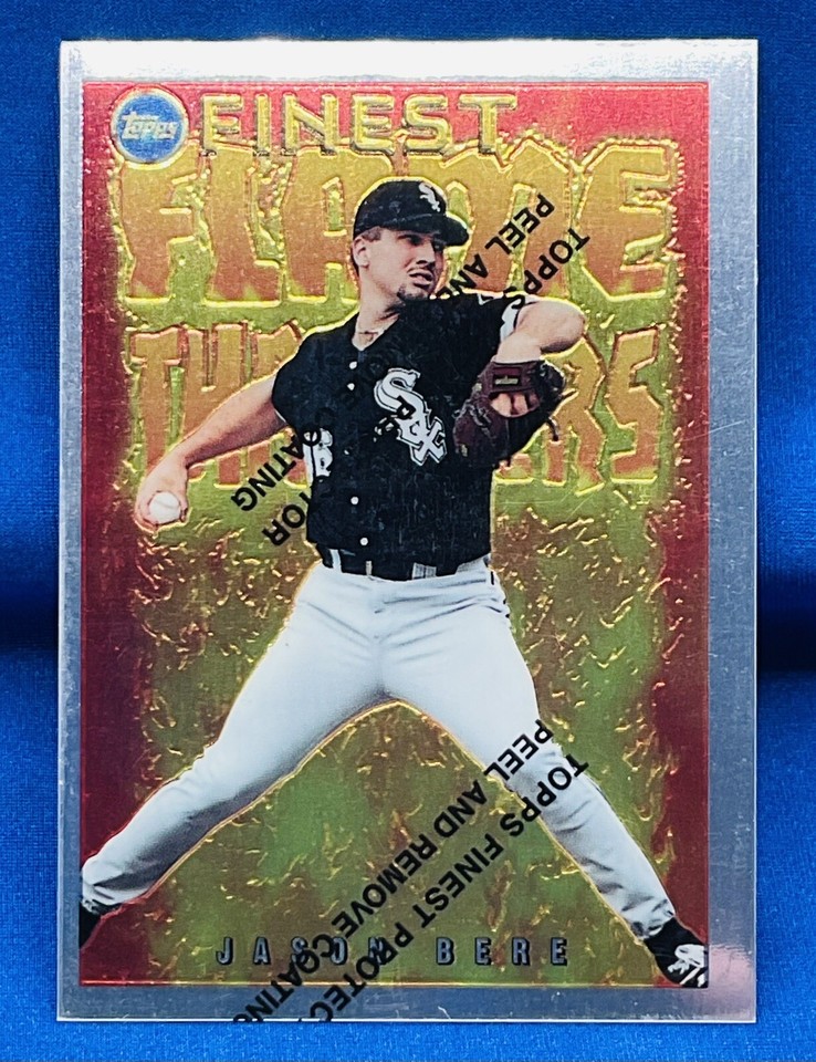 1995 Topps Finest JASON BERE #FT1 - Flame Throwers (w/Coating) - White ...
