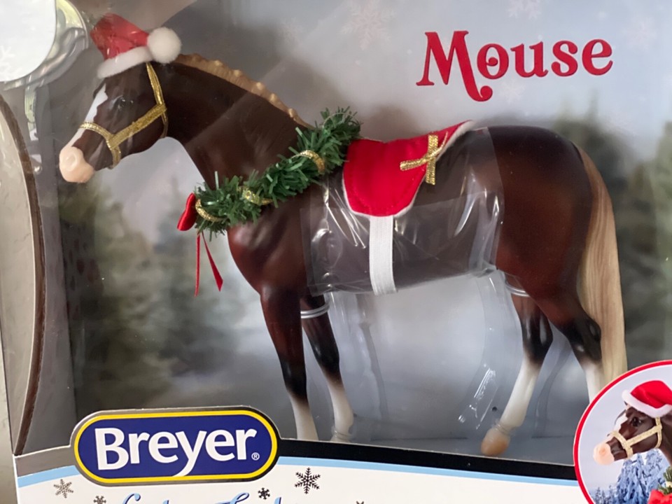 BREYER Horses MOUSE as Santa GERMAN RIDING PONY Christmas Winterfest LE ...