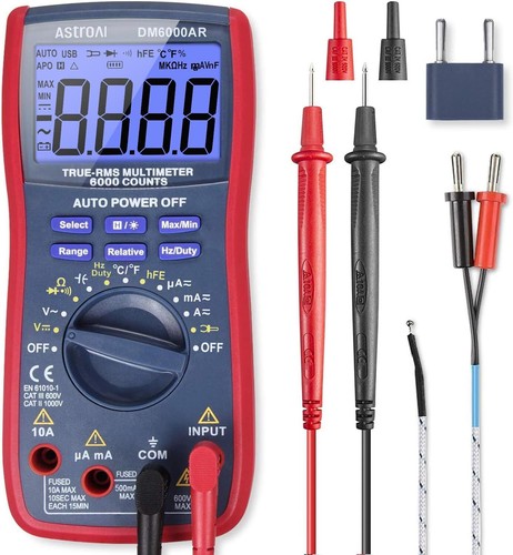 Digital Multimeter Analyzer TRMS 6000 Counts Volt Meter Ohmmeter Auto ...